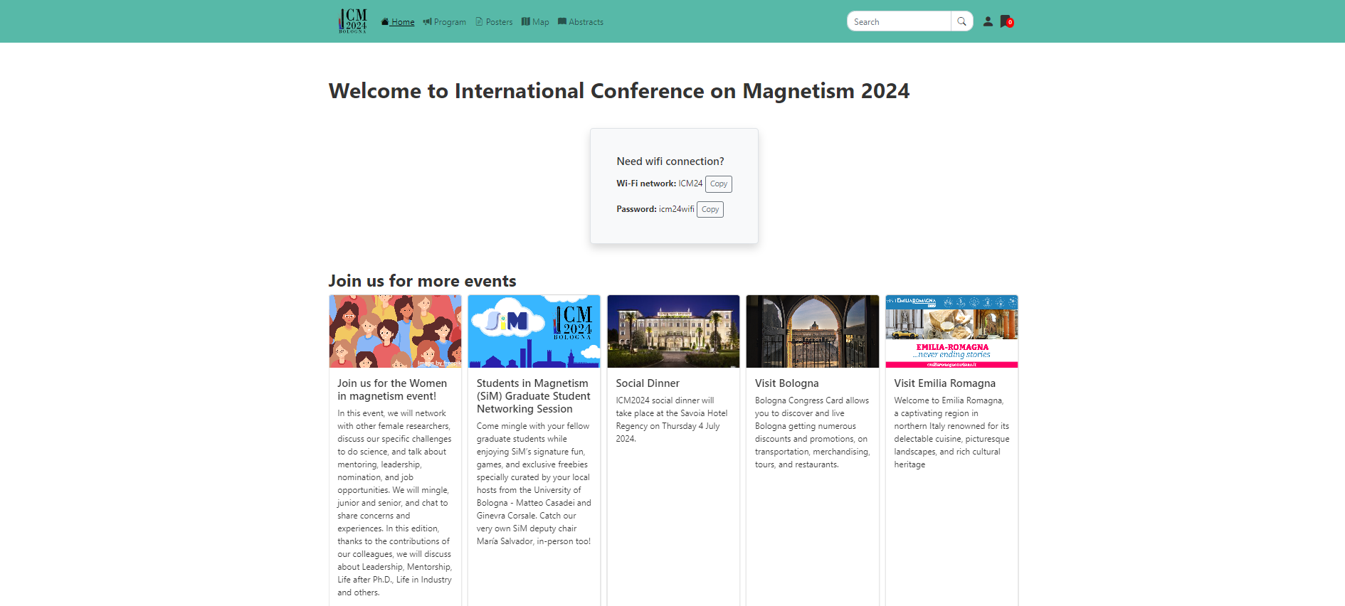 WEB APP – International Conference on Magnetism